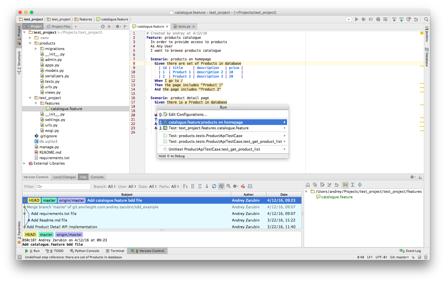 Behavior Driven Development Pycharm Python Django · AnvilEight Blog
